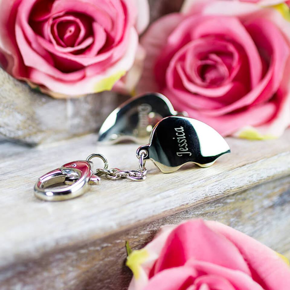 Personalised Heart Keyring - Wishes of Cudworth